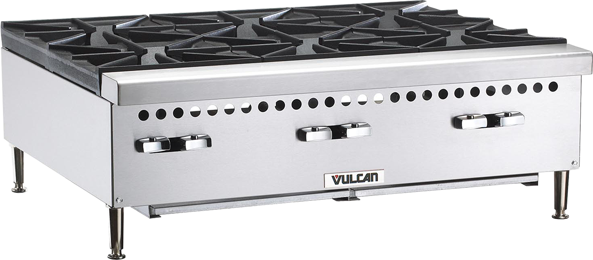 VCRH Series 36" Six Burner 150,000 BTU Gas Hot Plate